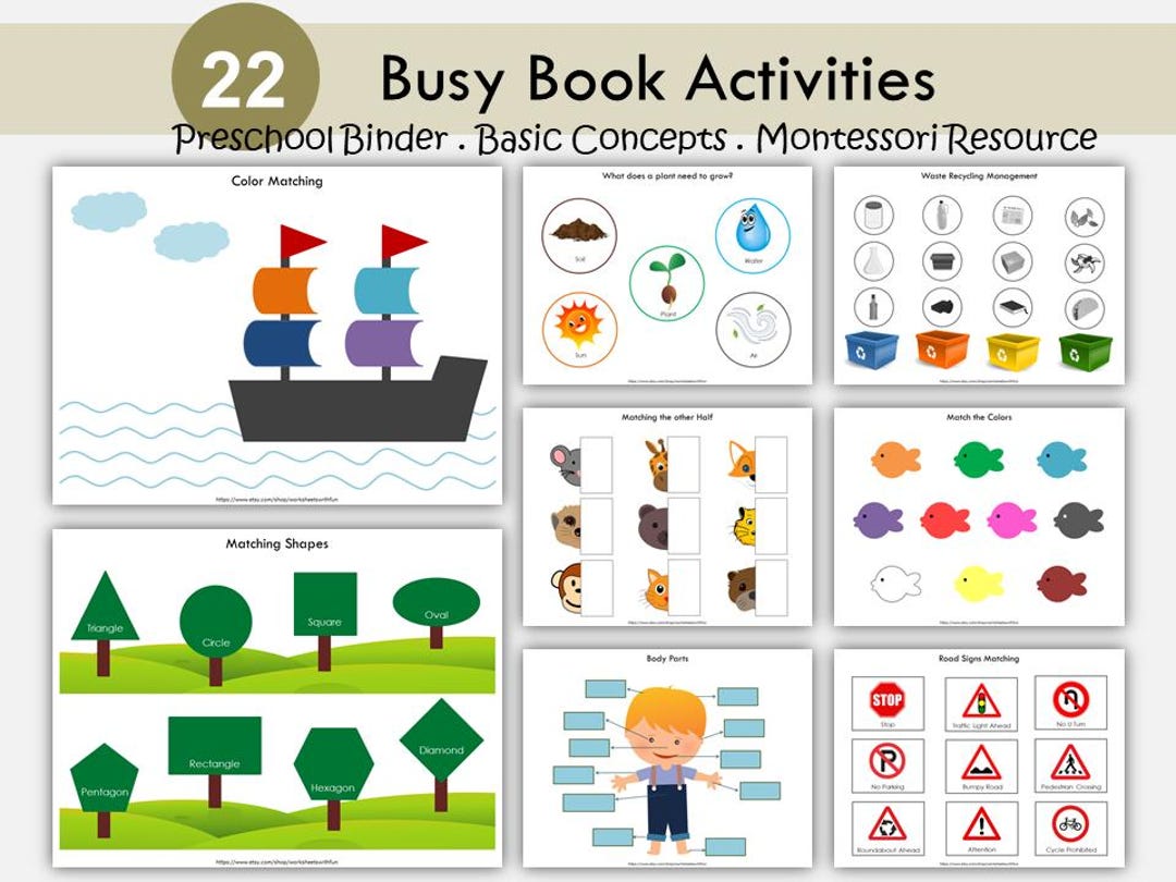 Toddler Learning Binder: Montessori Busy Book With 20 Activities ...