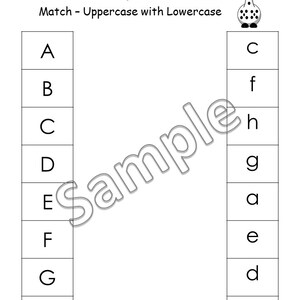 Alphabet Matching Worksheets, Alphabet Recognition - Uppercase ...