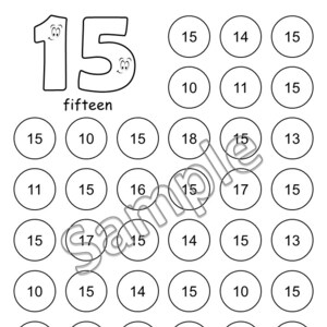 Number Worksheets 11-20: Kindergarten Math Printable (instant Download ...