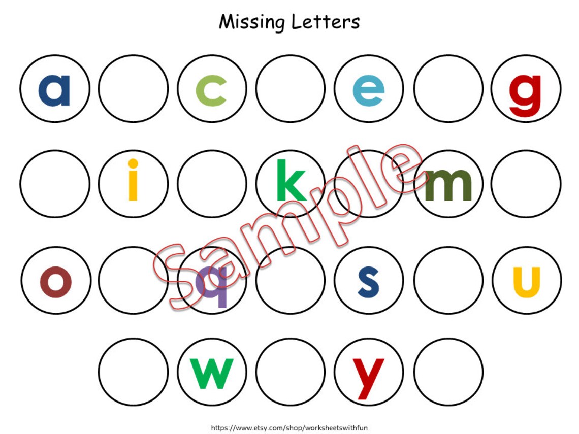 Alphabet Missing Letters Mats | ABC Order Worksheets for Preschool ...