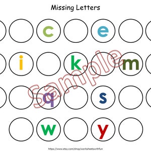 Alphabet Missing Letters Mats | ABC Order Worksheets for Preschool ...