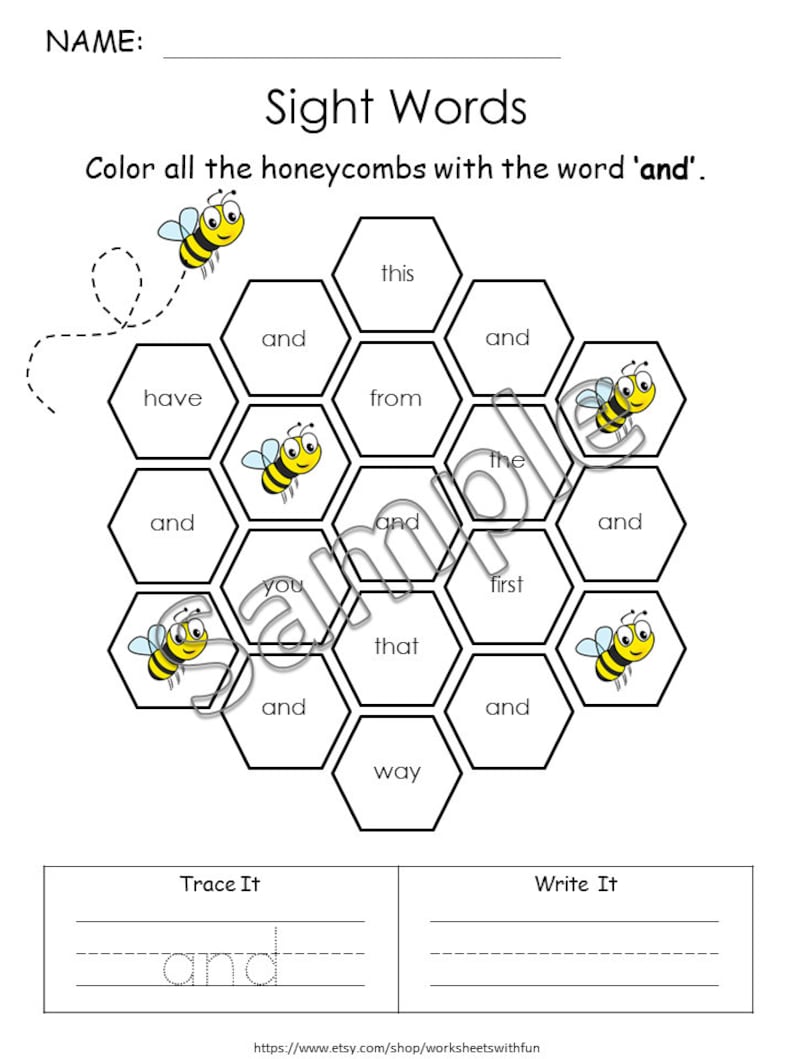 Fry First 100 Sight Words Worksheets | Sight Word Practice, Tracing ...