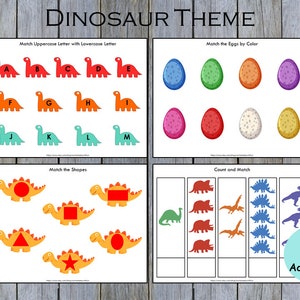 Printable Busy Book for Toddlers Dinosaur Theme, Preschool Curriculum ...