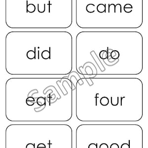 Sight Words Flashcards Printables, 52 Pre Primer Level 2 High Frequency ...