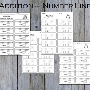 Addition Worksheets, Number Line Addition for First Grade, Adding ...