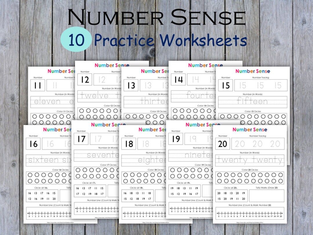 Numbers 11-20 Worksheets, Number of the Day, Tracing Numbers Printable ...