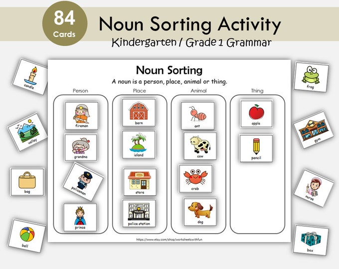 Nouns Anchor Chart - Etsy