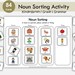Noun Sorting, Nouns Flashcards, Matching and Grouping Activity, Noun ...