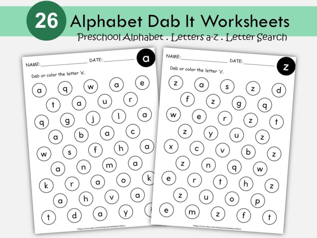 Alphabet Search Printable, Alphabet Search and Find, Alphabet ...