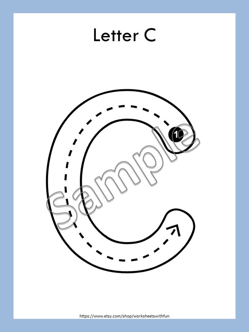 Uppercase Alphabet Tracing Worksheets A-Z | Capital Letter Handwriting ...