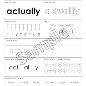 100 Printable Sight Words Worksheets, Fry Tenth Hundred Sight Word Work ...