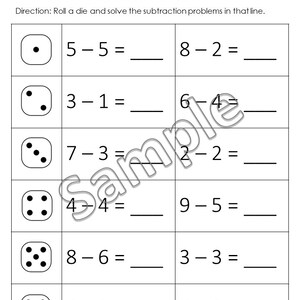 Subtraction Worksheets, Kindergarten Curriculum, Math Workbook, Basic ...