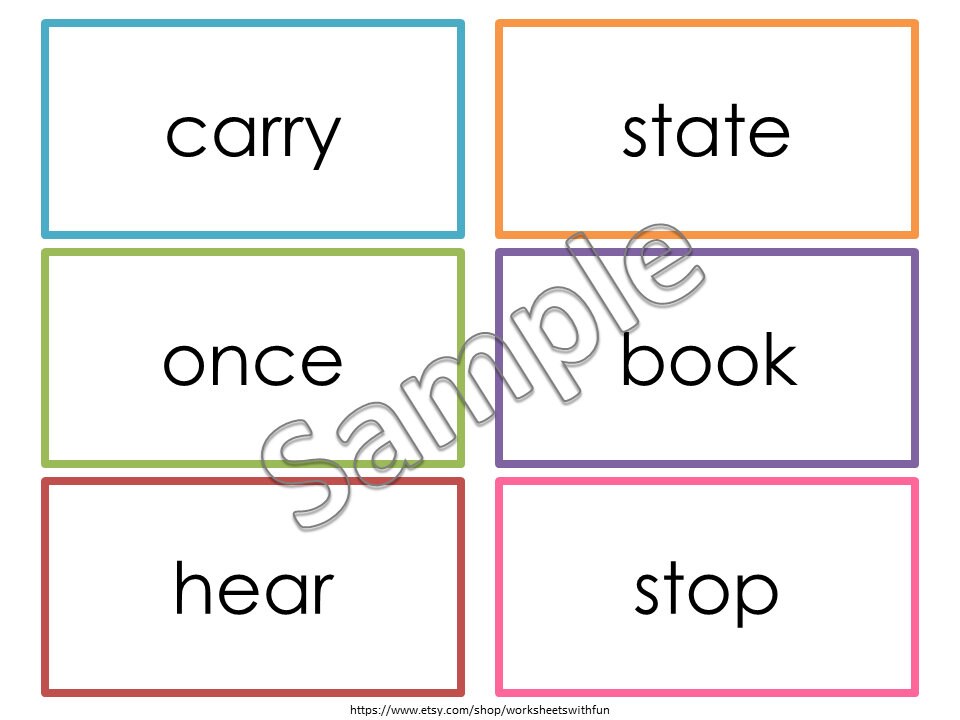 Fry Third 100 Sight Word Flashcards Printable, High Frequency Words ...