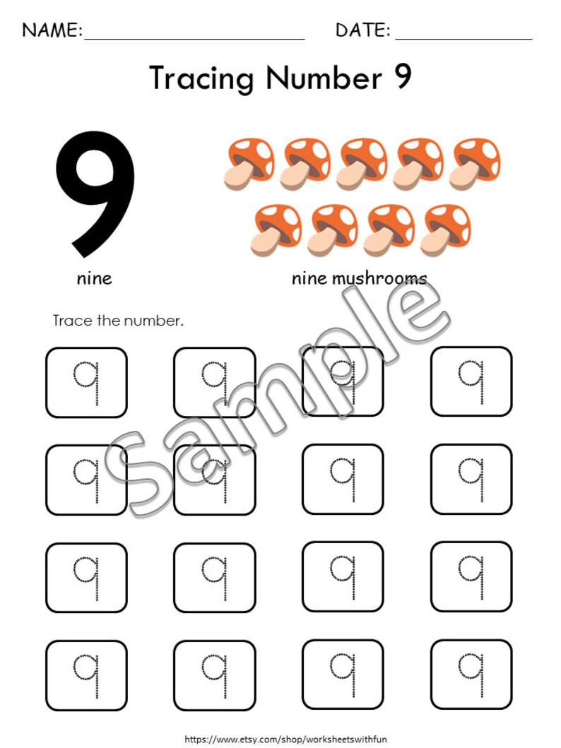Number Worksheets 1-10 Printable for Preschool | Count, Read & Trace ...