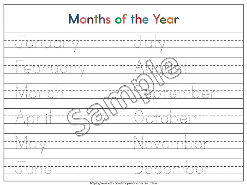 Preschool Tracing Worksheets - Alphabet, Numbers, Days, Months ...