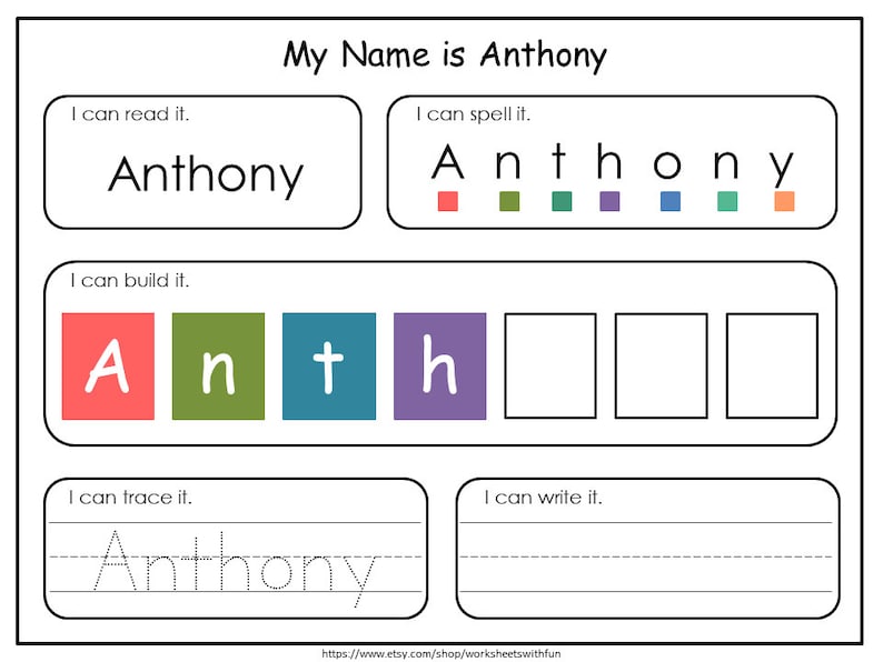 Dry Erase Name Tracing Practice Mat for Preschool, Kindergarten ...