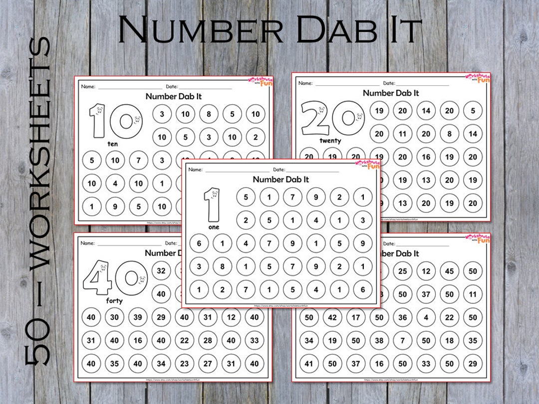 Preschool Number Dab It Printable Worksheets Numbers - Etsy UK