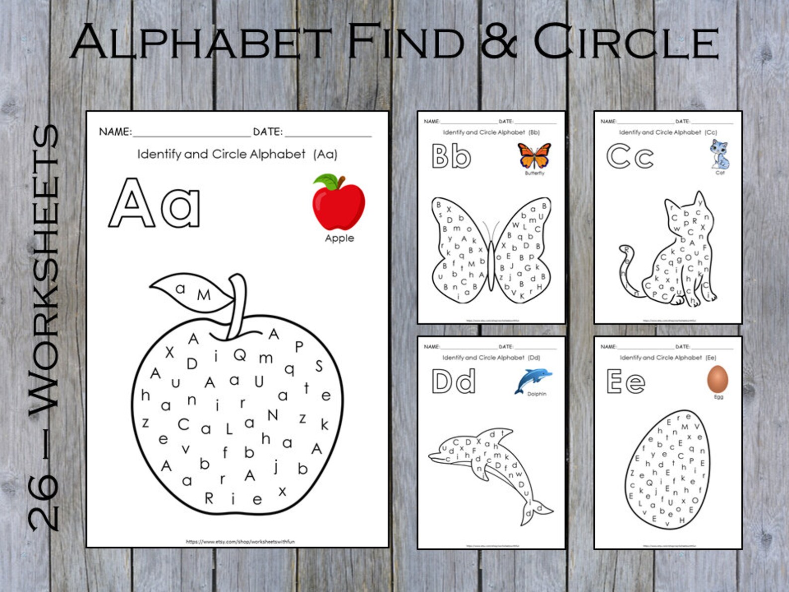 Alphabet Busy Book for Preschoolers Alphabet Worksheets - Etsy