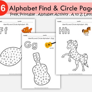 Letter Recognition Worksheets: Alphabet Search, Preschool Printable ...