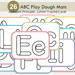 Alphabet Play Dough Tracing Mats Printable | Pre-k, Preschool, Toddler ...