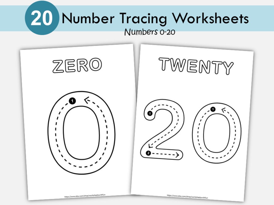 Number Tracing Cards, Number Tracing Workbook, Preschool Worksheets ...