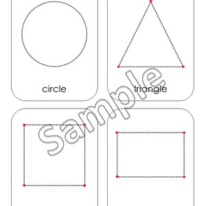 Dotted 2D Shape Tracing Cards Printable | Preschool & Toddler Learning ...
