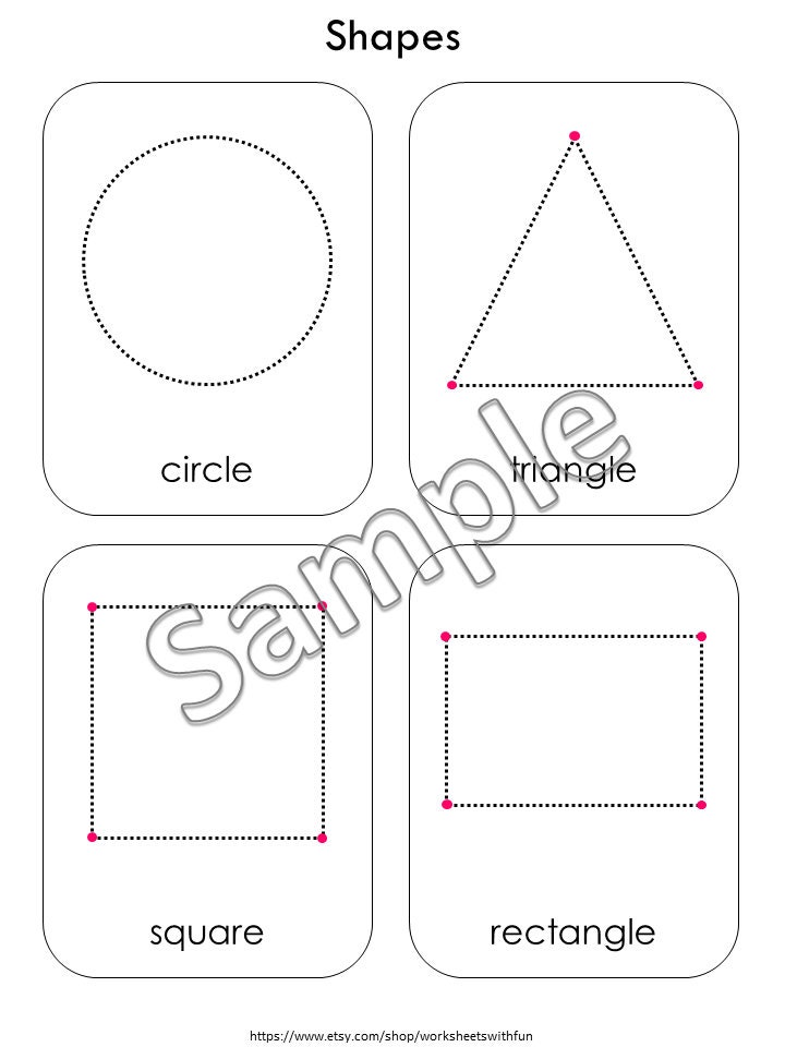 2D Shape Tracing Cards Printable, Shape Tracing Activities for ...