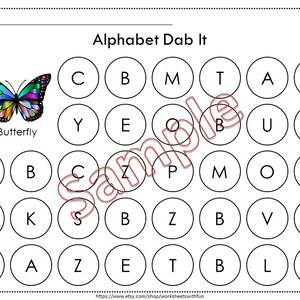 Alphabet Dab It Worksheets, Uppercase Letter Dot Marker Activity ...