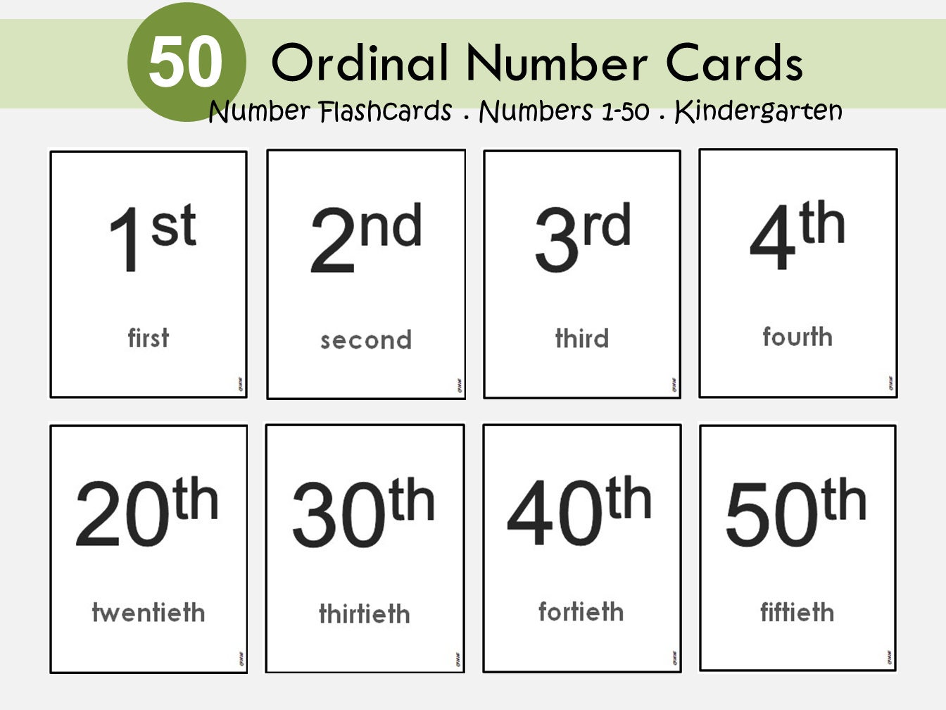 Ordinal Numbers 1 10