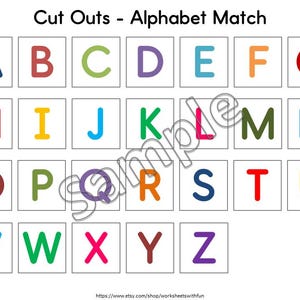 Alphabet Matching Puzzle, Learn the Letters Activity for Preschool ...
