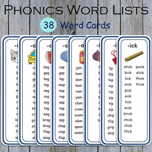 Learn to Read CVC Words, Phonics Cards Printable, Kindergarten Reading ...