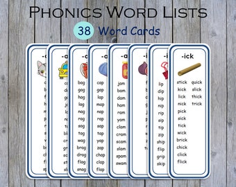 CVC Words, Phonics Cards Printable, Kindergarten Reading, CVC Word ...
