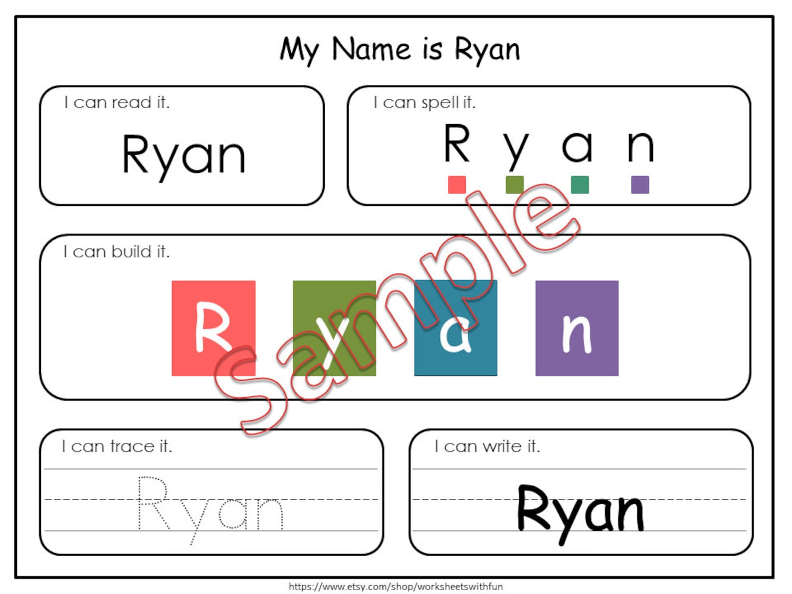 Personalized Name Practice Mat Printable, Custom Name Tracing Worksheet ...