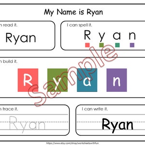 Personalized Name Practice Mat Printable, Custom Name Tracing Worksheet ...