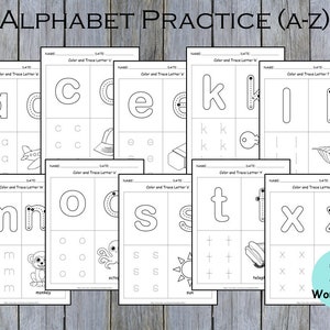 26 Lowercase Alphabet Printable Worksheets, A-z Workbook, Letter of the ...
