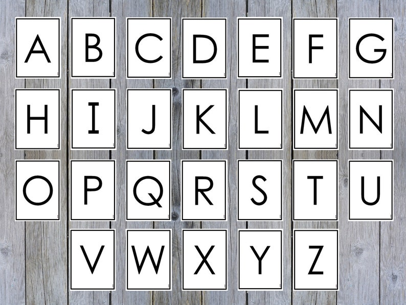 Alphabet Cards Printable for Preschool Uppercase and - Etsy