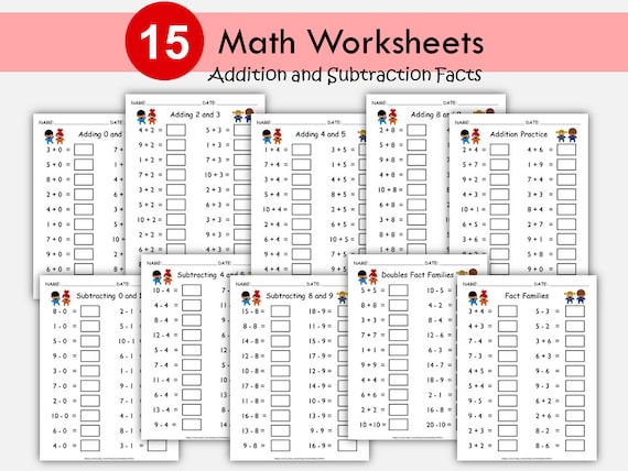 Printable Math Worksheets Addition And Subtraction