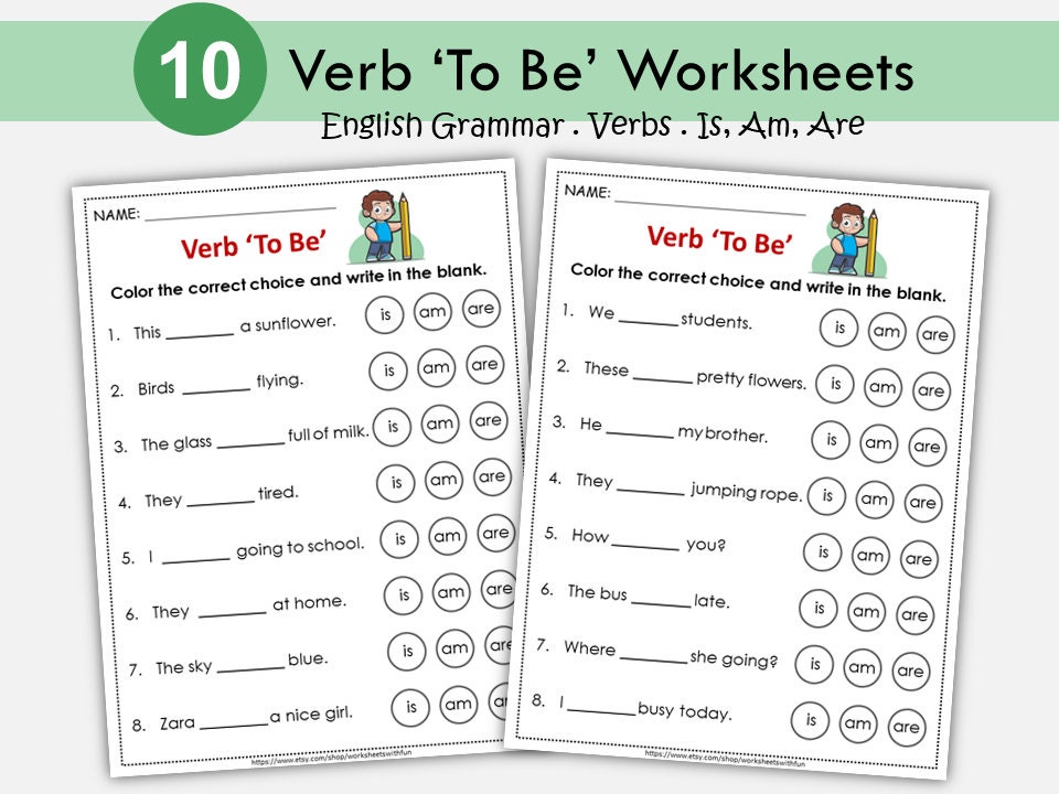 To Be Verb Worksheets Class 2 Action Verbs Worksheet | Class1to12.com