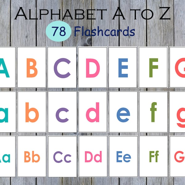 Alphabet Flashcards - Etsy