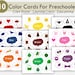 Color Cards Printable, Color Chart, Color Poster, Colour Flashcards ...
