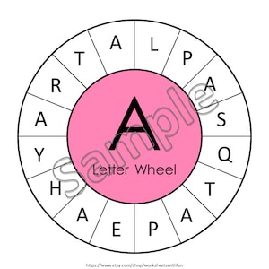 Alphabet Letters Wheel Printable, Preschool Letter of the Day Activity ...