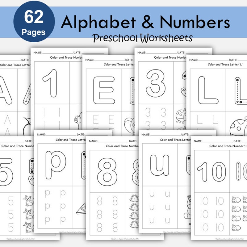 Preschool Workbook - Etsy