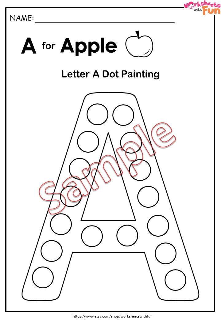 Do-a-dot Alphabet Printable Worksheets 26 Dab It Activity - Etsy Australia