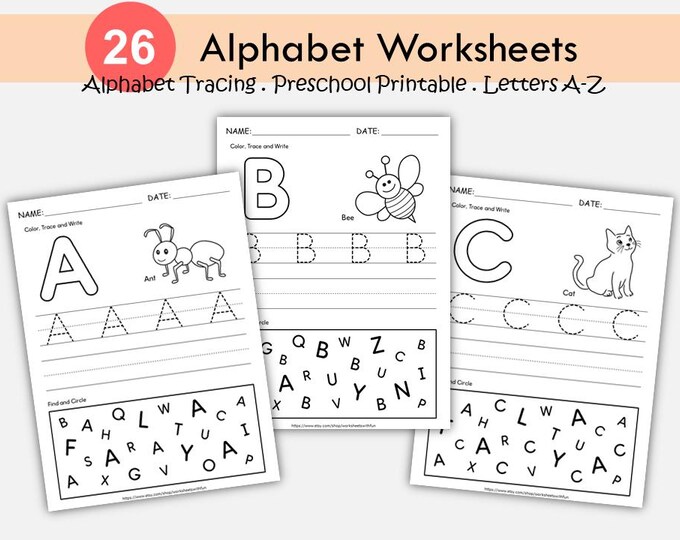 A-Z Alphabet Handwriting Practice Sheets NSW ACT Australia Foundation ...