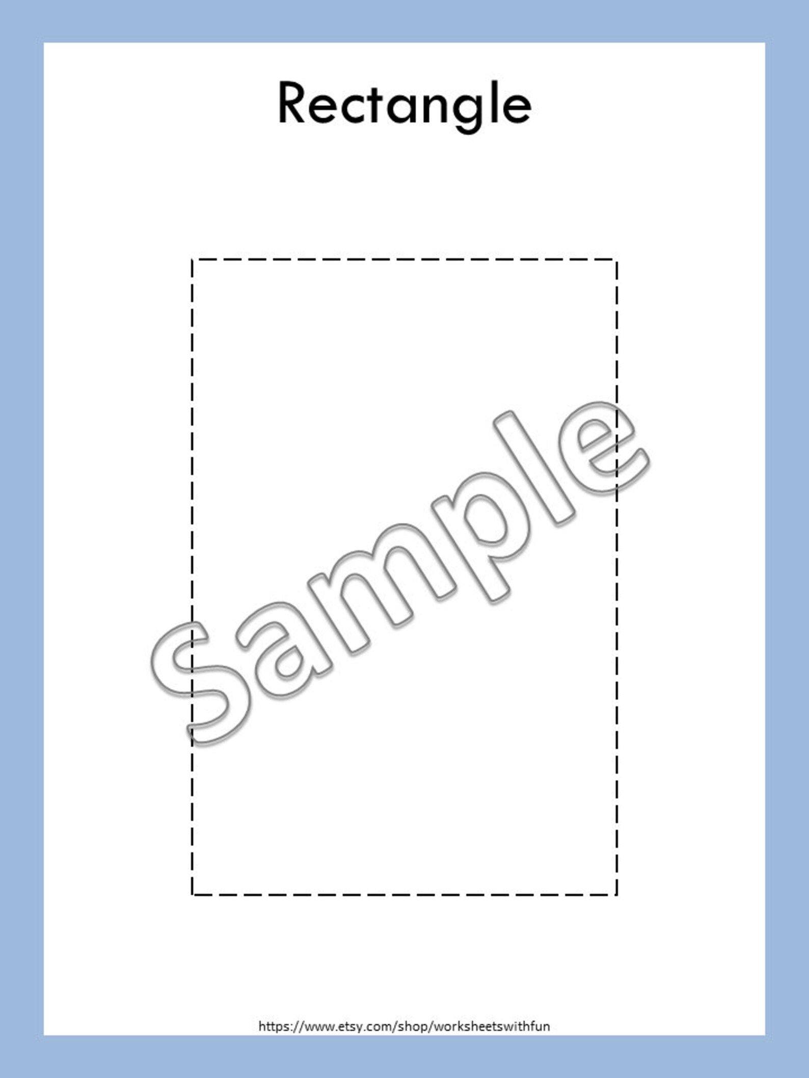 2D Shapes Tracing Worksheets, Shape Tracing Printable, Preschool Shapes ...
