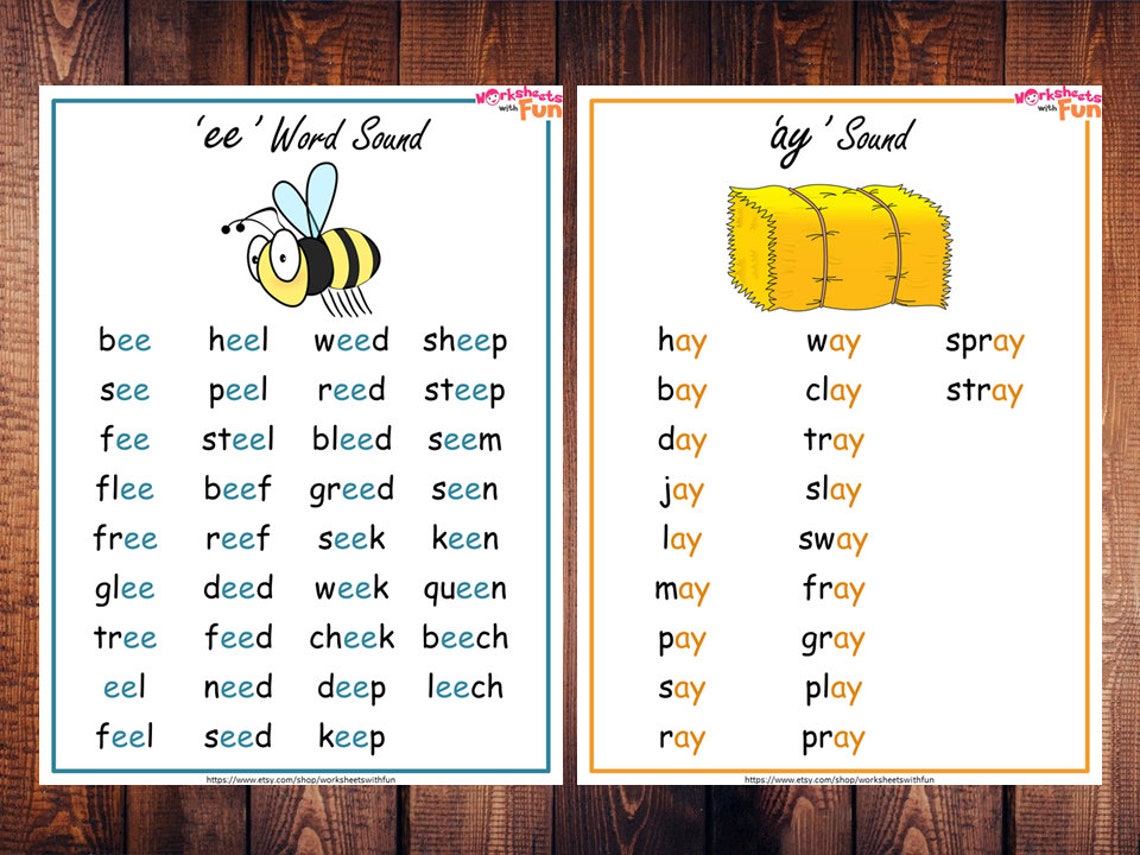 Phonics Words List Phonics Reading Cards Phonics Printable | Etsy