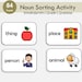 Noun Sorting, Nouns Flashcards, Matching and Grouping Activity, Noun ...