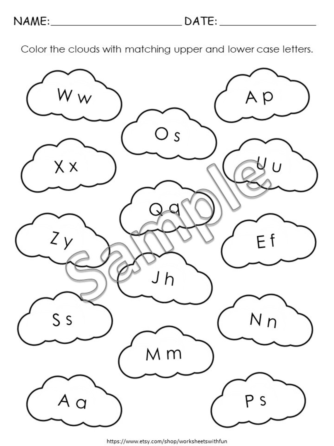 Alphabet Review and Assessment Worksheets | 40 Printable ABC Activities ...