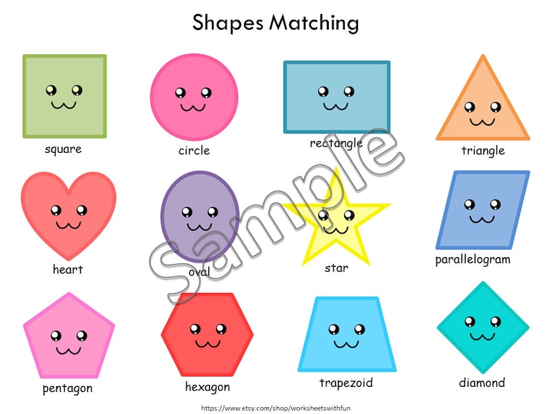 Shape Matching Game Printable, Shape Sorting Activity, Preschool Shapes ...