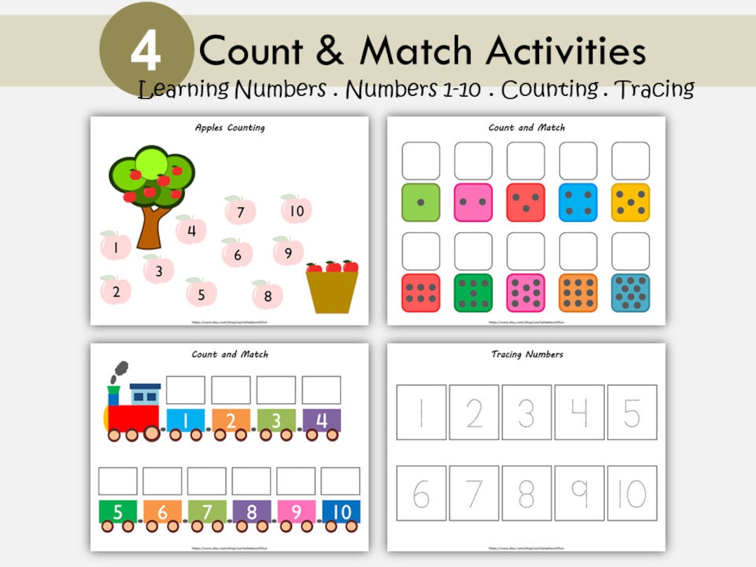 Number Busy Book: Counting & Matching Games for Toddlers (PDF Download ...